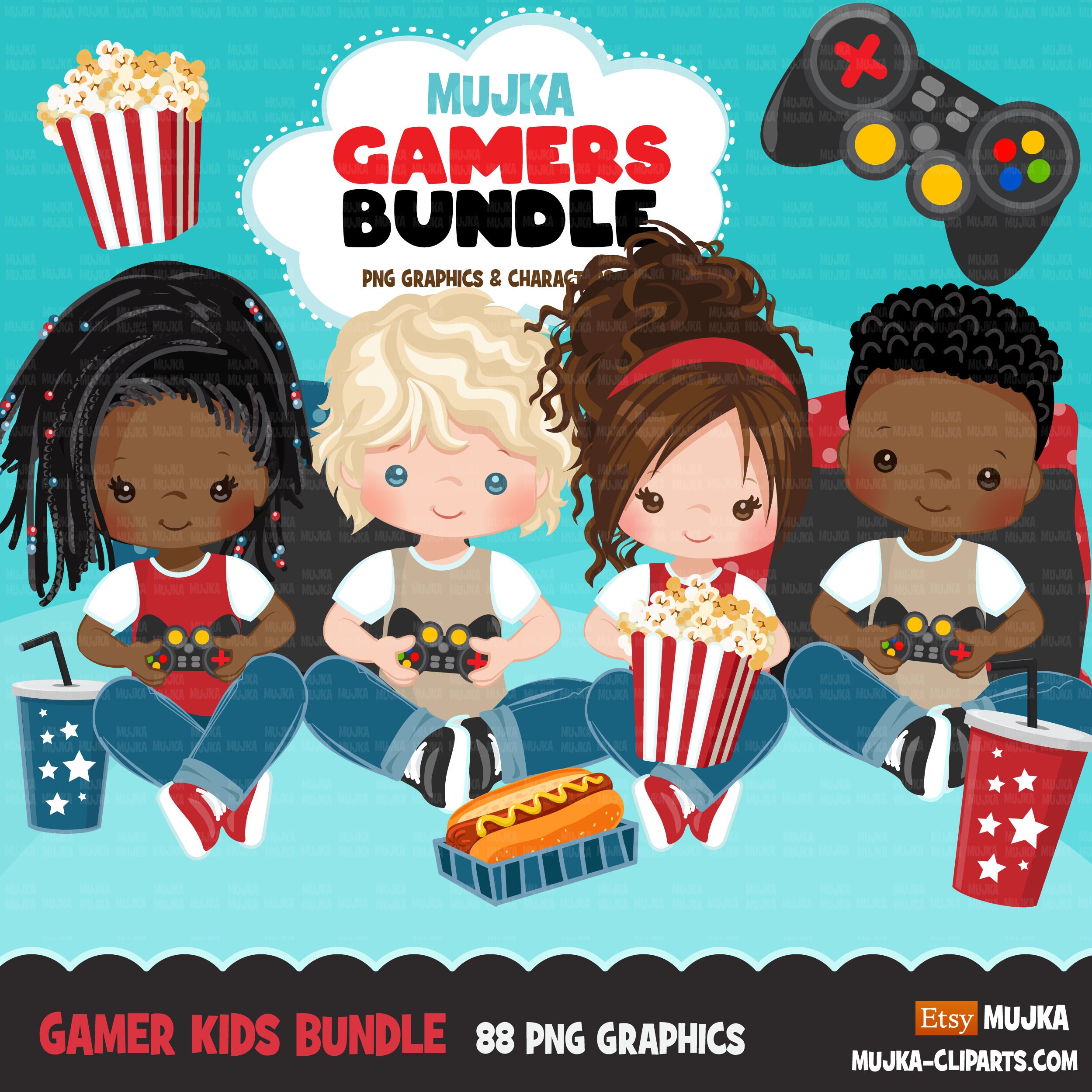 Girls Game Night Clip Art
