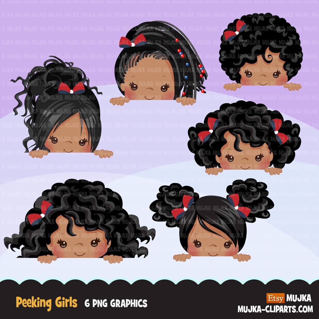 Peeking Girls Clipart. Kids Peeking , Sublimation Designs Clip Art ...