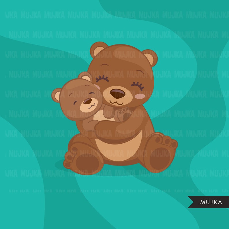 Woodland Animals Love Clipart. Valentine's Day Animal - Etsy