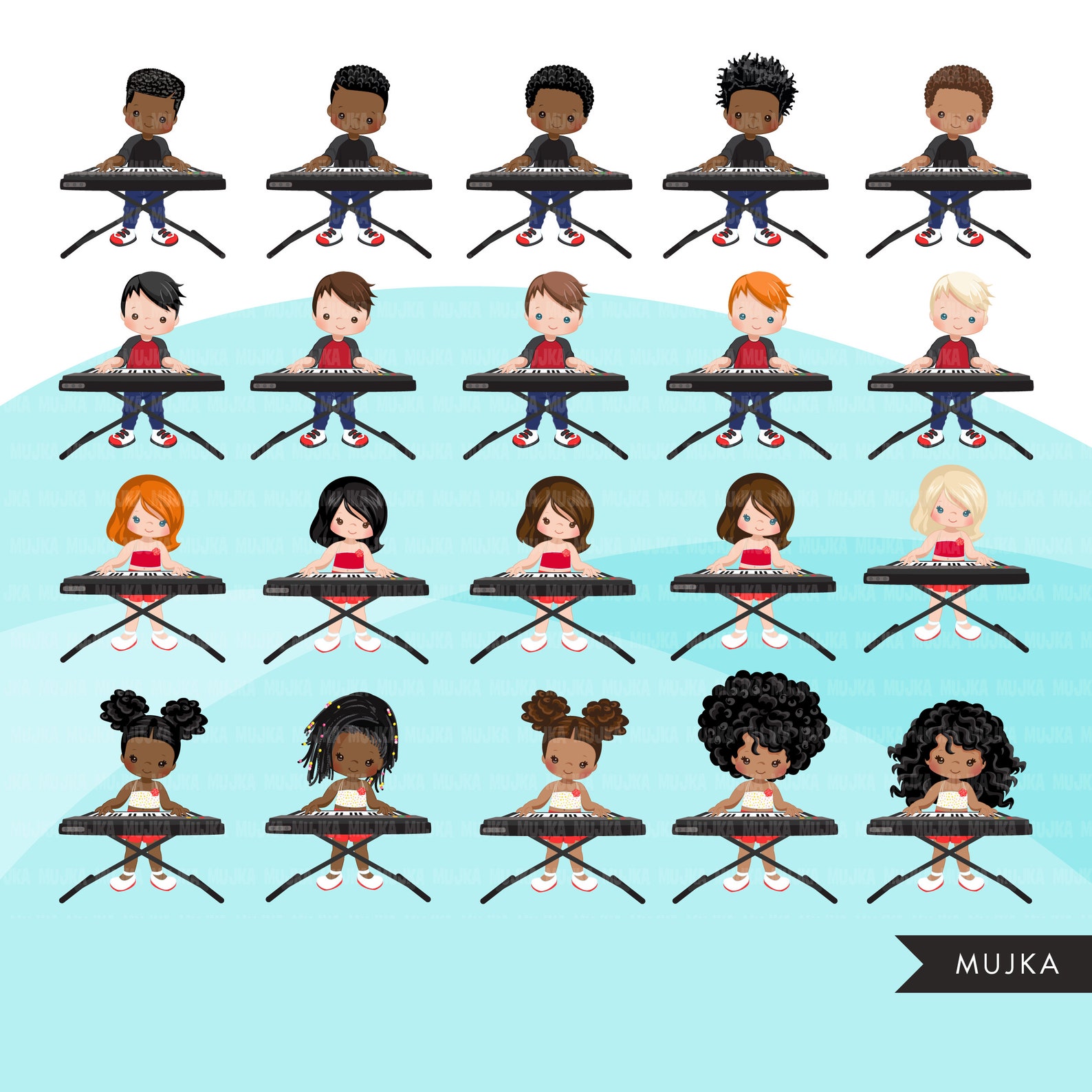 Keyboard Piano Clipart, Music Instruments Clipart, Education Graphics ...