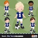 Soccer Clipart Bundle, Playing Soccer Ball, Sports, Birthday Party ...