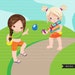 Water Gun Fight Clipart, Girls, Black Girls Outdoors Water Balloon ...