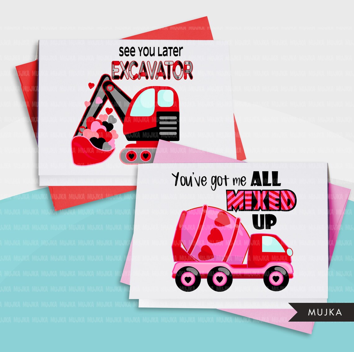 Valentine Truck Png Construction Truck Png Valentine - Etsy