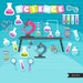 Science Clipart Bundle, School Graphics, Laboratory Bundle Sublimation ...