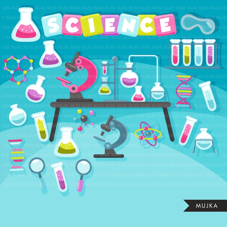 Science Clipart Bundle School Graphics Laboratory Bundle - Etsy