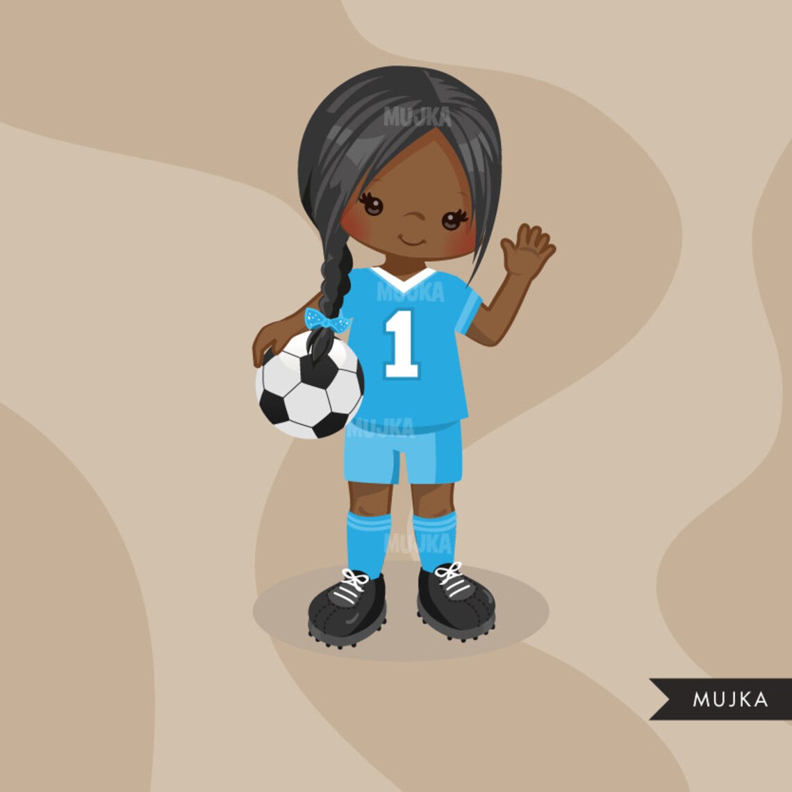 Soccer Clipart. Sport Graphics Girls Soccer Player - Etsy Canada