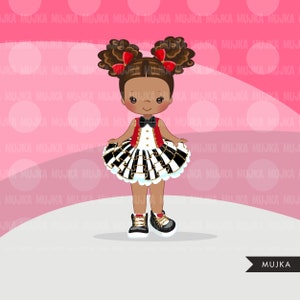 Circus Clipart, Glitter Tutu Black Girl Birthday Fashion Graphics, Big ...