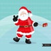 Santa Selfie Clipart, Christmas Selfie Graphics, Santa With Cellphone ...