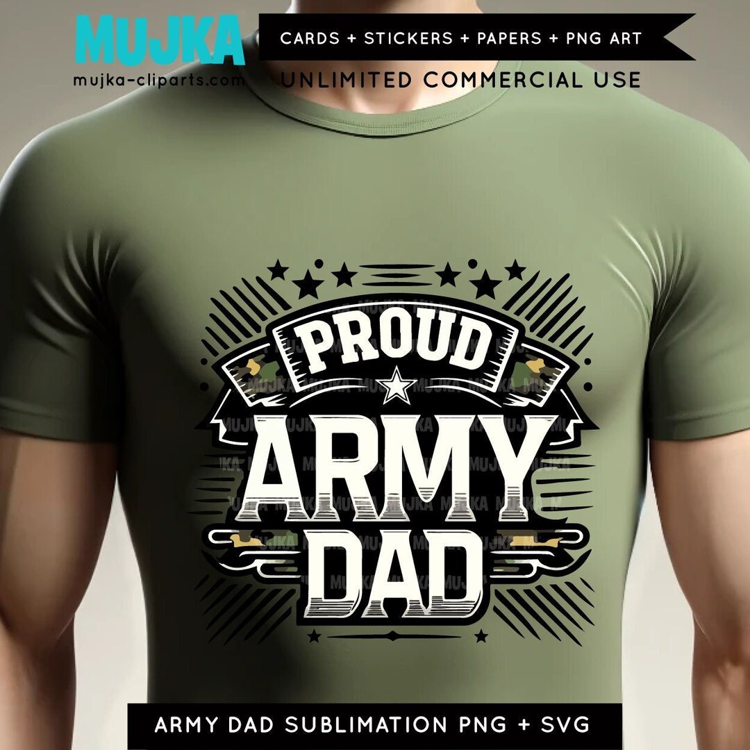 Proud Army Dad PNG SVG, Armed and Dadly Png, Fathers Day Gift, Army ...