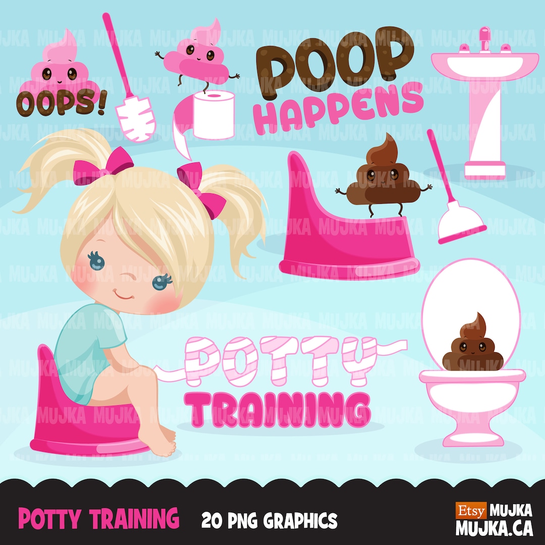 Potty Training Clipart, Bathroom Reward Stickers, Toddler Reward ...