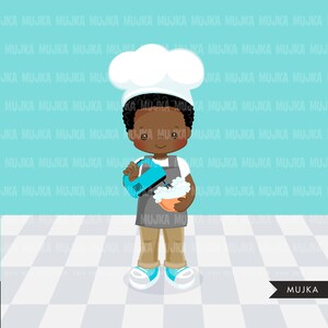 Baking Clipart, Cute Baker Boy Characters, Kitchen Chores, Baking Party ...