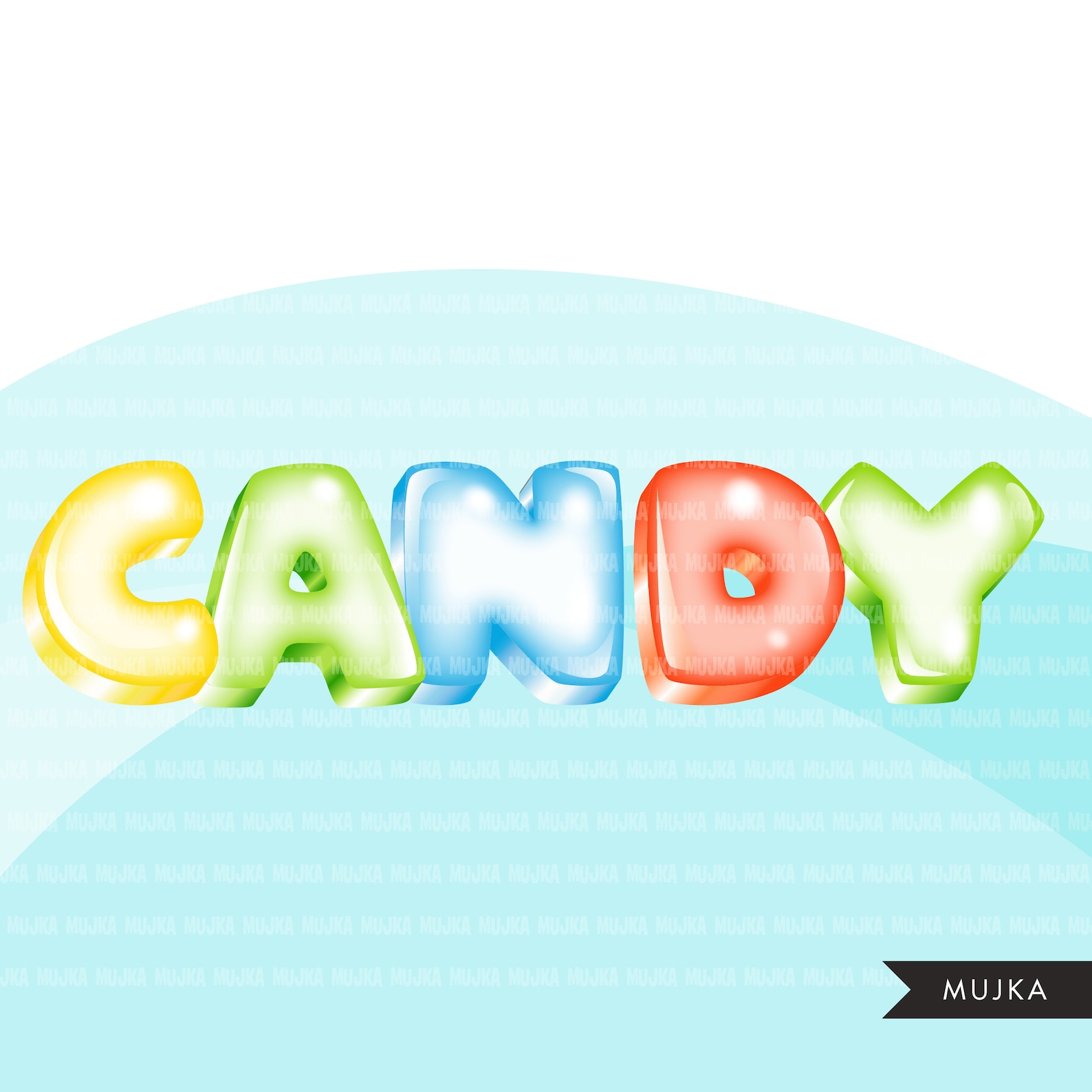 Candy Alphabet Clipart Candy Land Glossy Glass Pastel Boy - Etsy