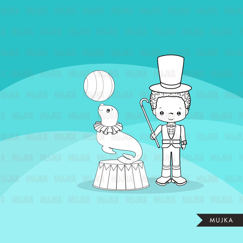 Circus Digital Stamps Big Top Carnival Graphics Amusement | Etsy