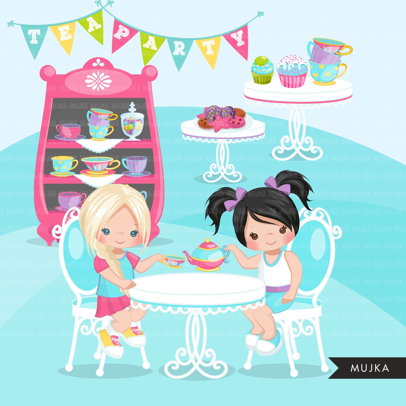 Tea Party Png Tea Party Clipart Tea Party Birthday Graphics - Etsy