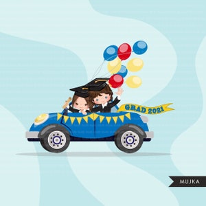 Graduation Clipart, Drive by Graduation Parade, Boys, Girls, Drive ...