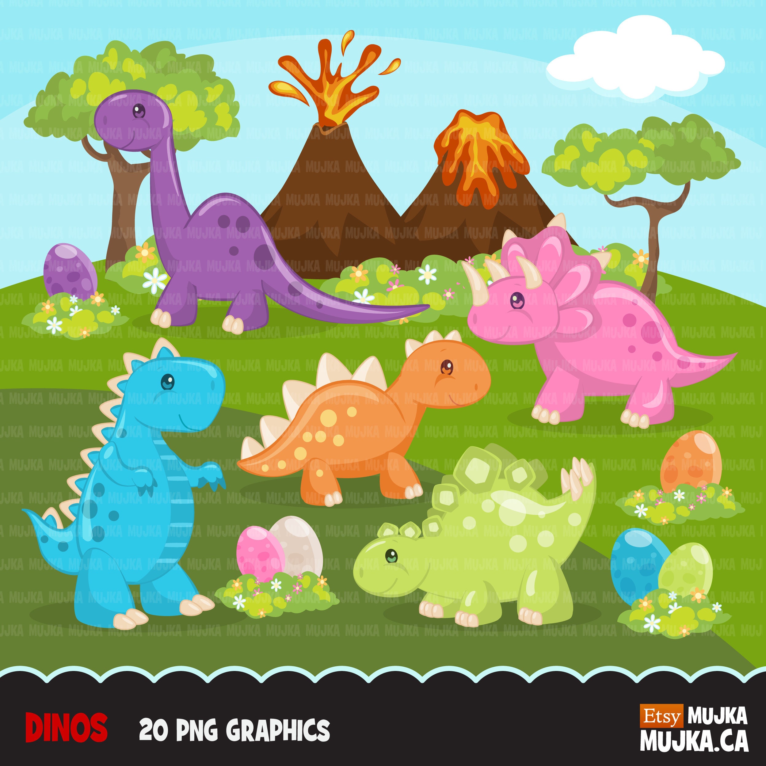 Baby Stegosaurus Clipart