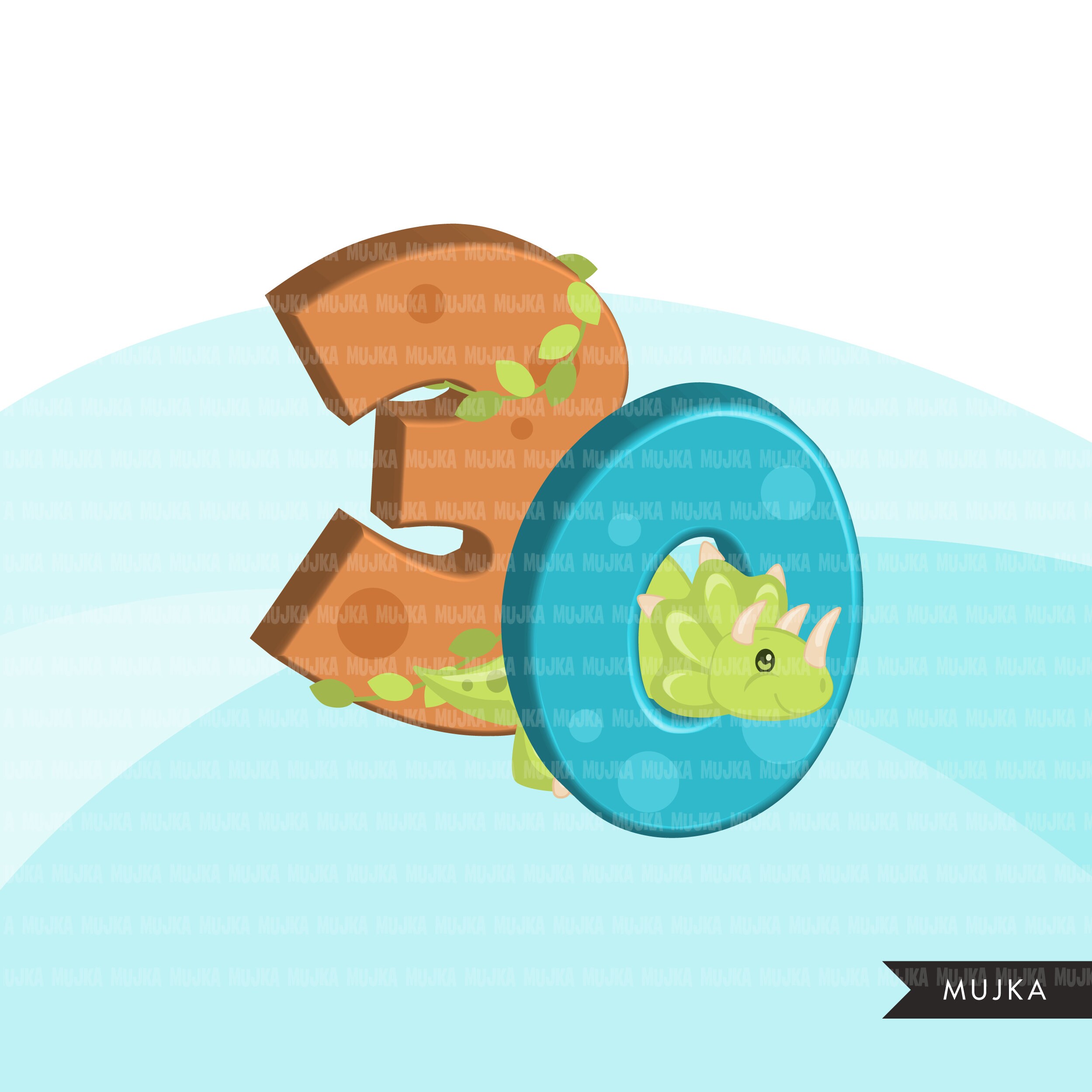 Dinosaur Alphabet Clipart Bundle Stackable Boy Birthday Baby | Etsy