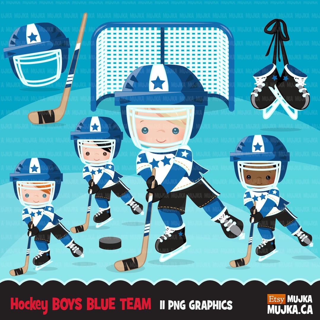 Hockey Clipart. Sport Graphics, Boys Hockey Player Characters, Planner ...