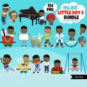 Black Boy Png Bundle, Black Boy Clipart, Black Boy Art, Little Boy ...