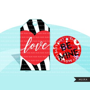 Printable Valentine's Day Gift Tags, Heart Gift Tags Clipart, Best ...