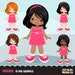 Little Girl Clipart Graphics, Planner Stickers, Lettering, Scrapbooking ...