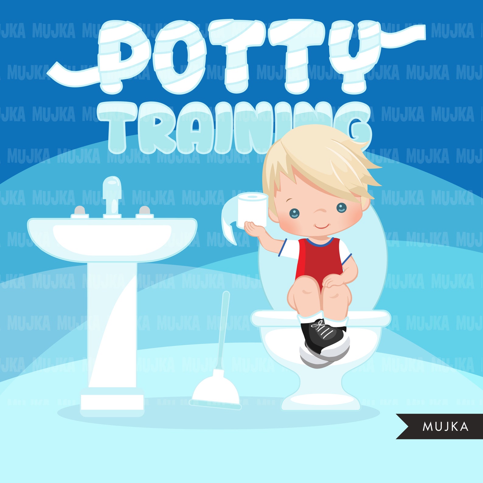 Potty Training Clipart. Bathroom Chores Toilet Toilet Paper - Etsy