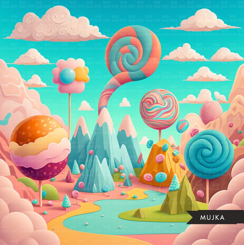 Candy Land Backgrounds, Candy Land Birthday Backdrops, Decorations ...