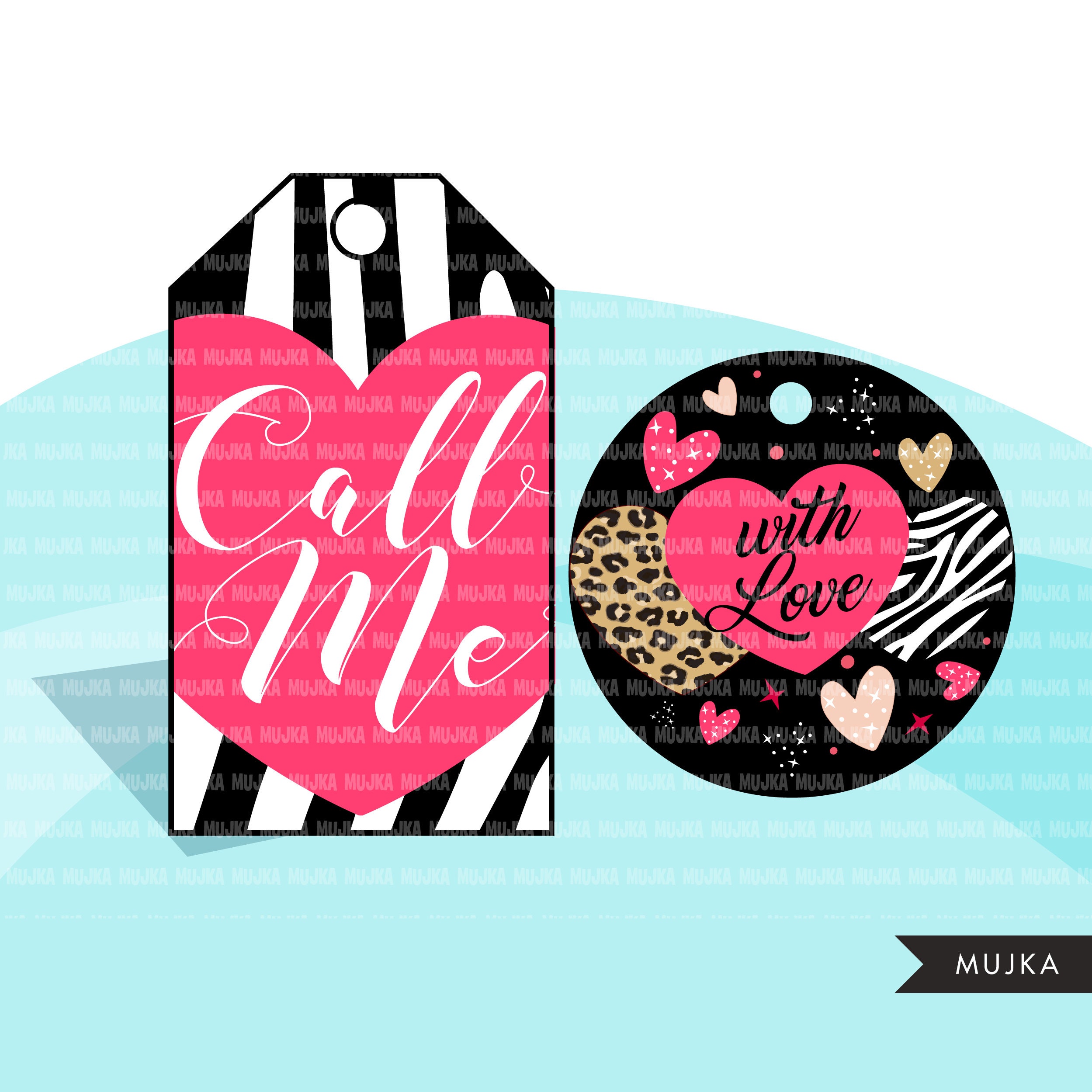 Printable Valentine's Day Gift Tags Heart Gift Tags | Etsy