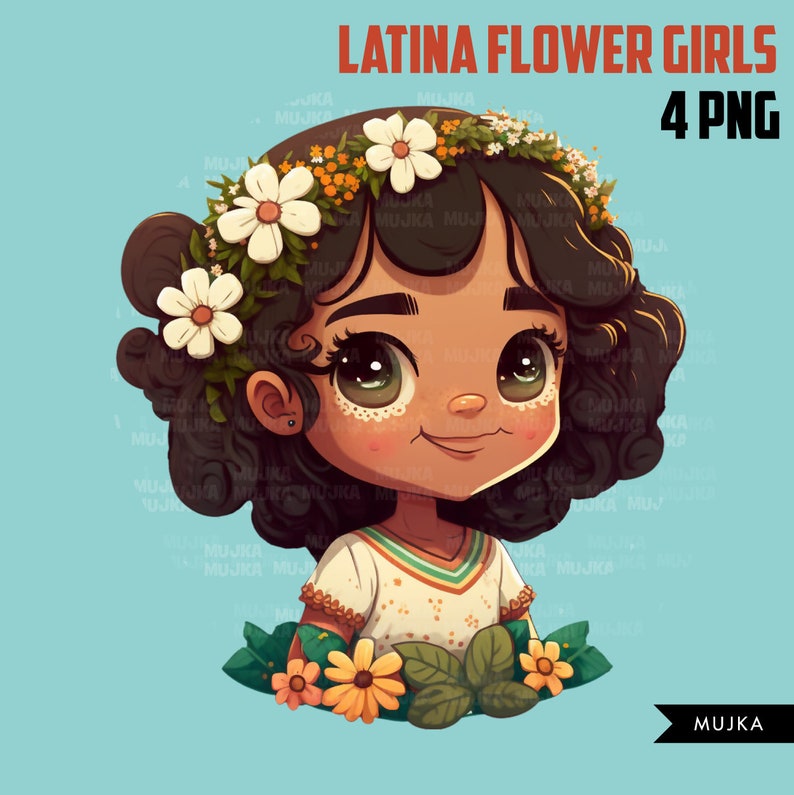 Latina Art, Latina Png, Latina Stickers, Latina Clipart, Hispanic Girl ...