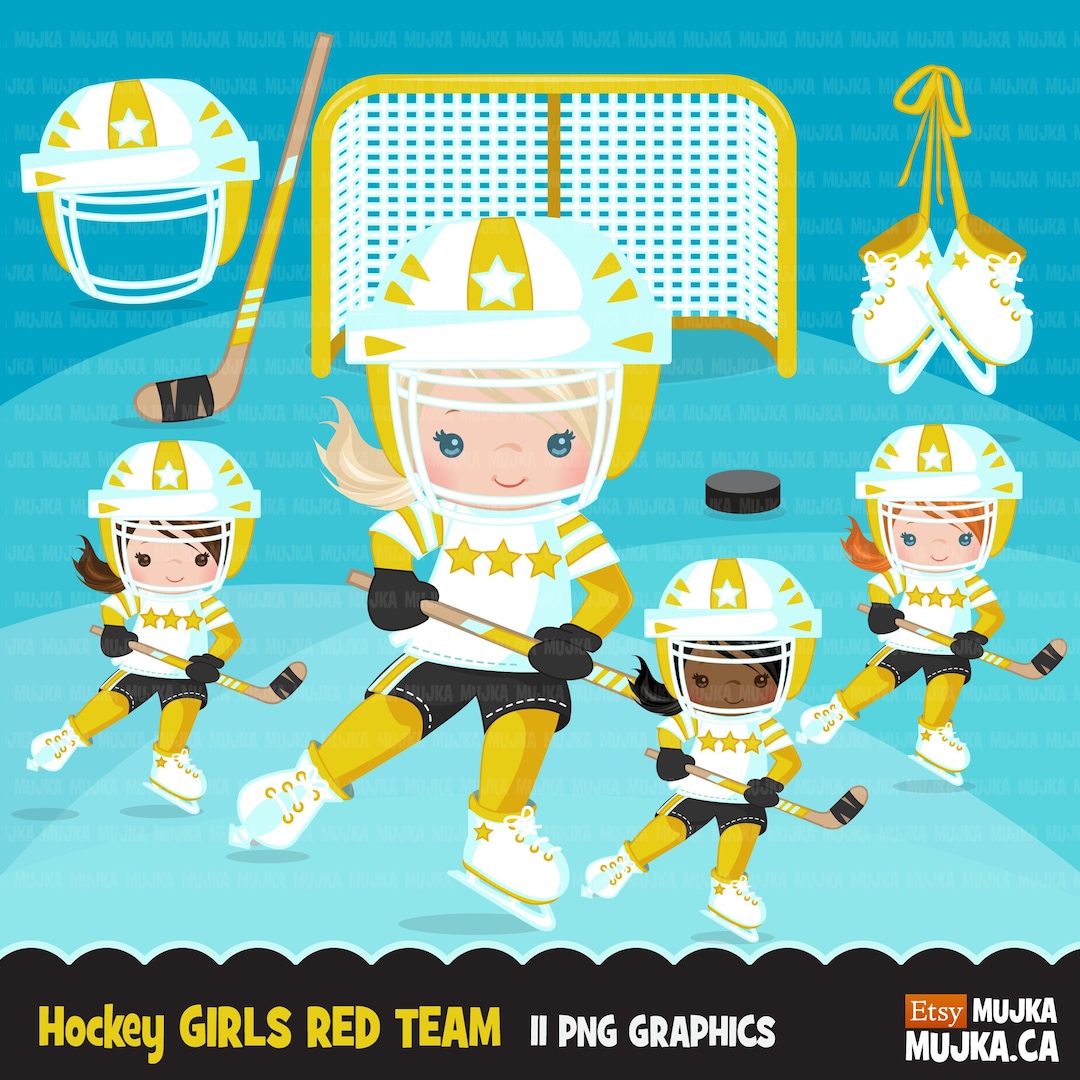 Hockey Clipart. Sport Graphics, Girls Hockey Player Characters ...
