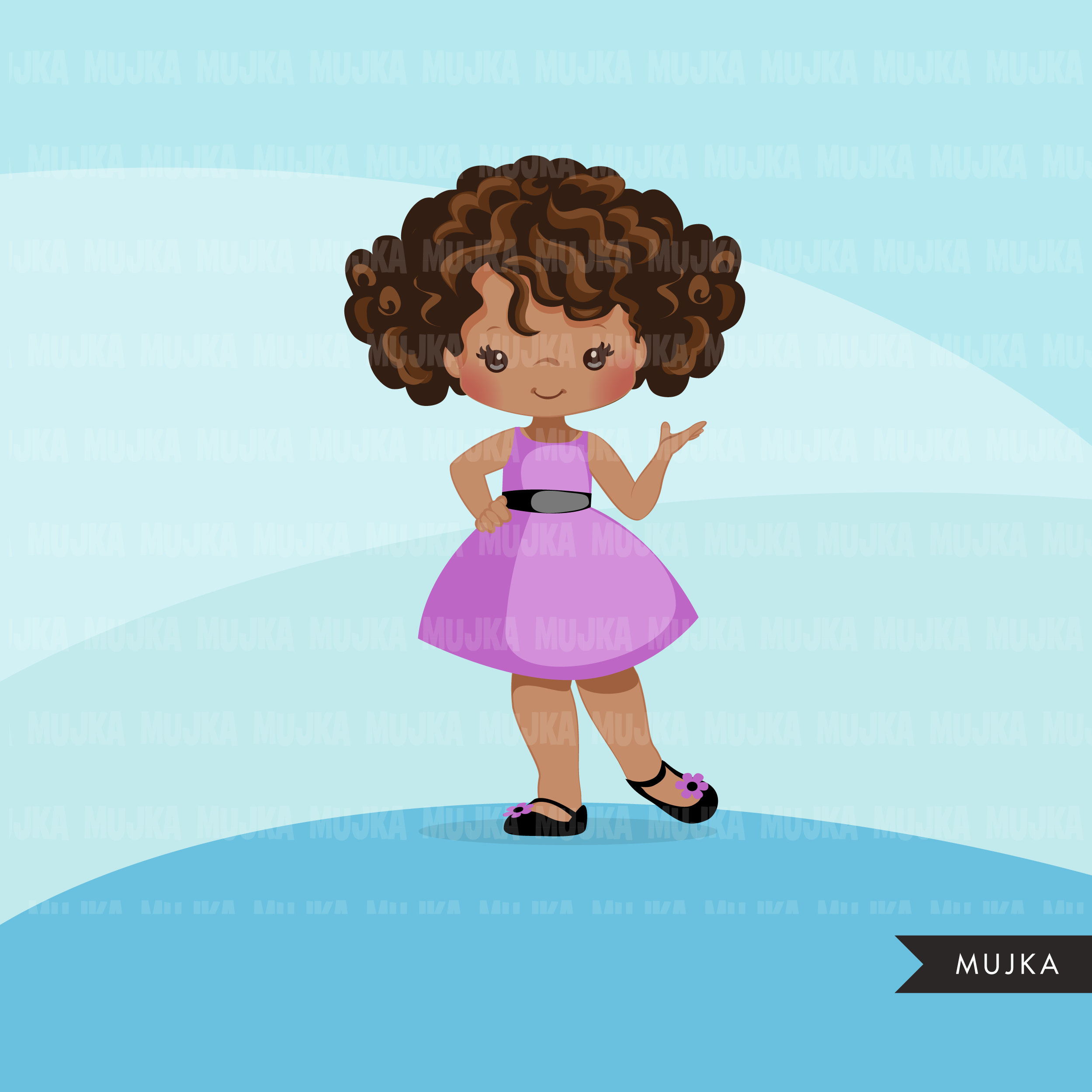 Girl Getting Dressed Clip Art