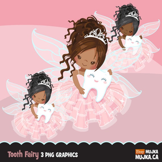 Tooth Fairy clipart. Cute fairy character graphics, angel wings, party ...