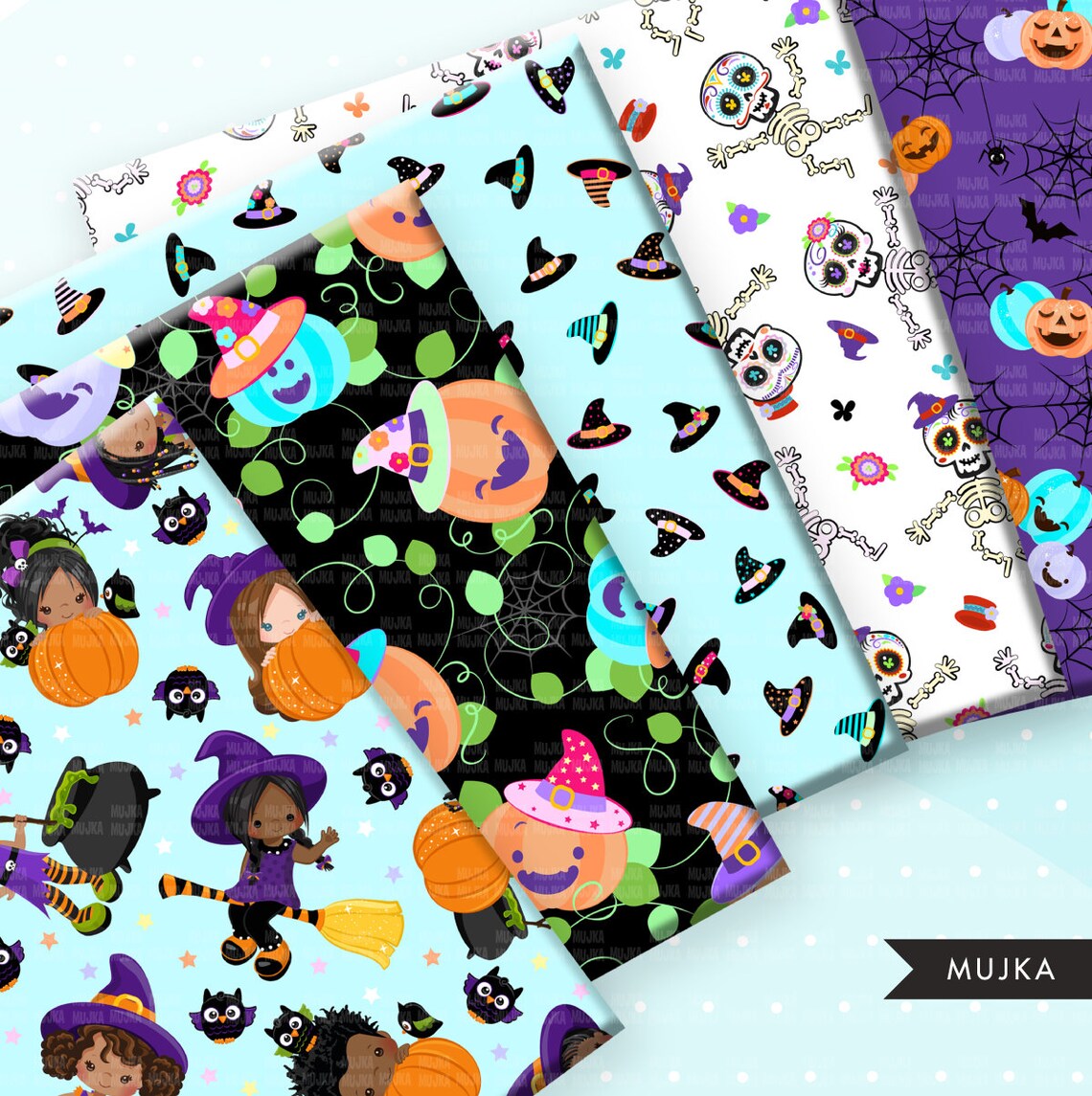 Halloween Digital Paper Halloween Digital Download Halloween - Etsy