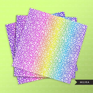 Animal Print Digital Papers, Seamless Neon Patterns, Zebra Print ...