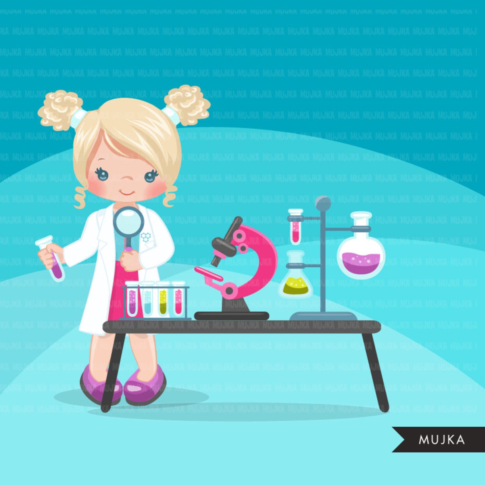 Science Clipart. Scientist Kids Graphics Lab School Elements - Etsy