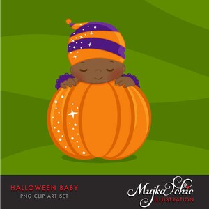 Halloween Baby Clipart. New Baby Graphics for Halloween, Gender Reveal ...