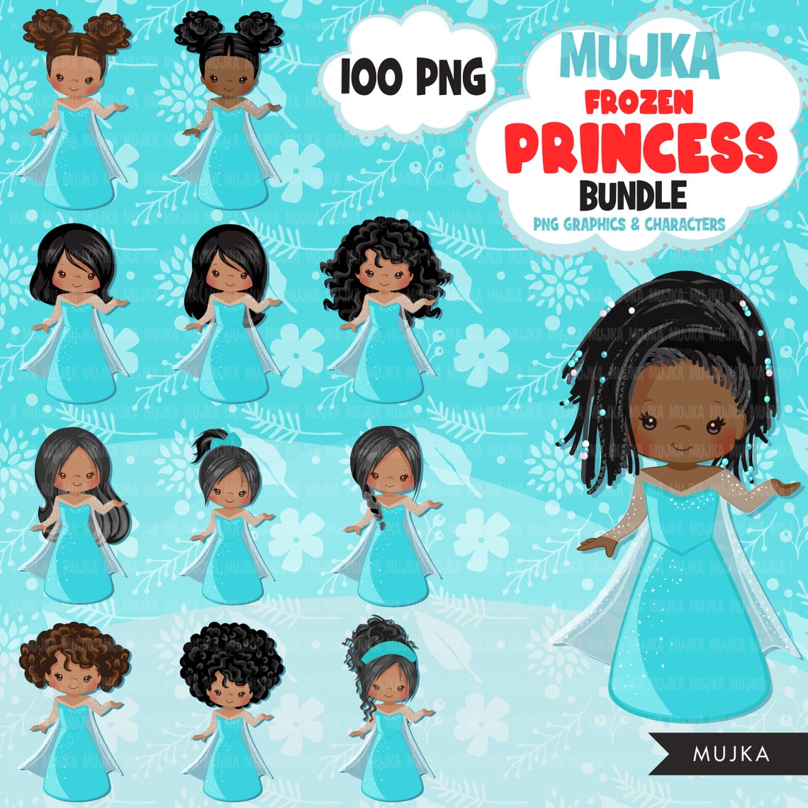 Princess Bundle Princess Png Princess Clipart Birthday - Etsy