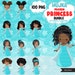 Princess Bundle, Princess Png, Princess Clipart, Birthday Bundle, Black ...