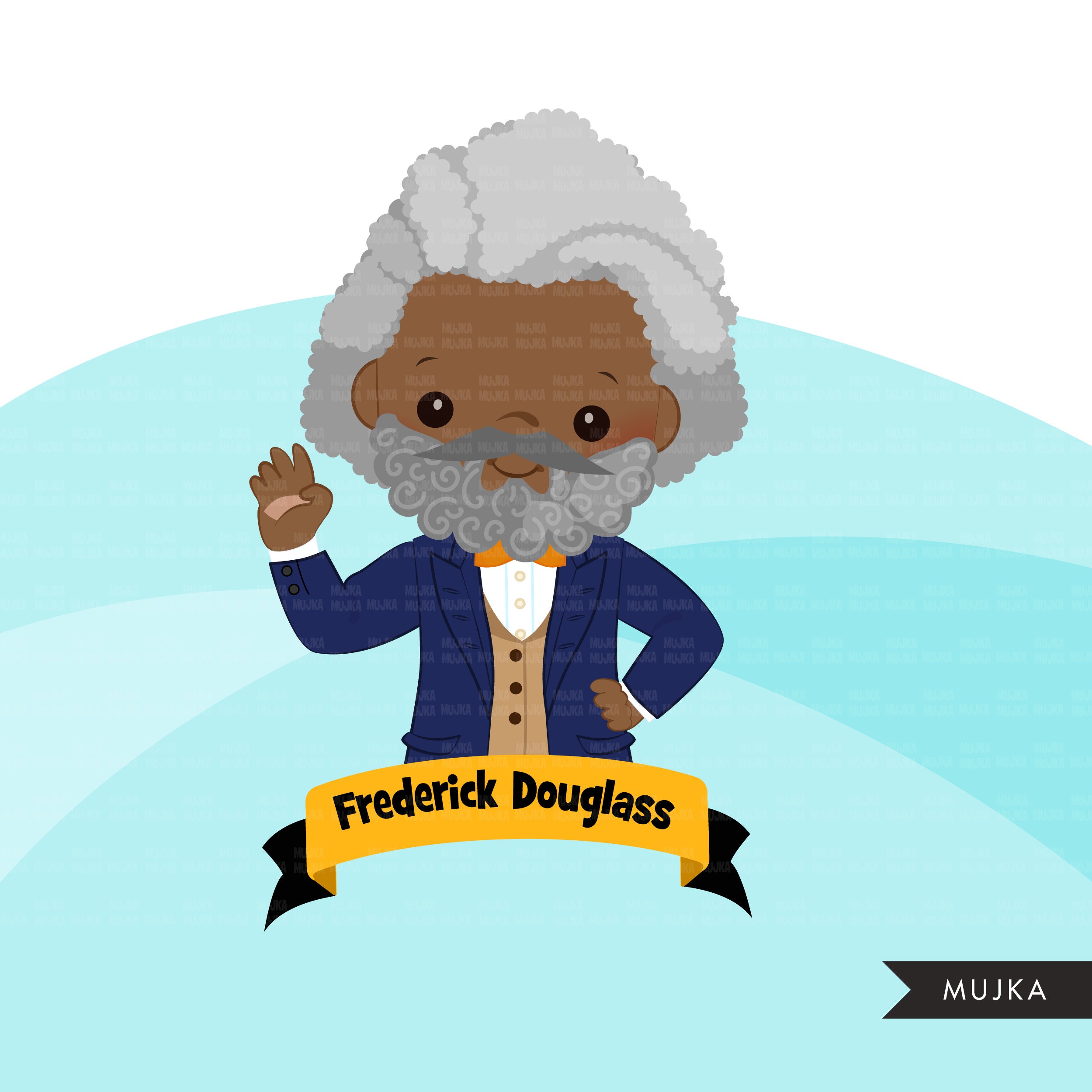Black History Clipart, Black History Male Figures Frederick Douglass ...