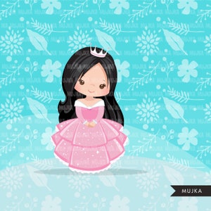 Princess Clipart, Fairy Tale Graphics, Girls Story Book, Pink Princess ...