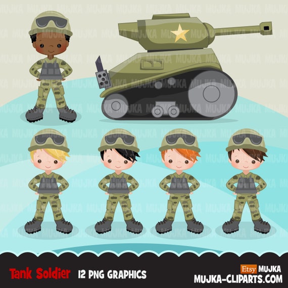 Kids Army Clipart