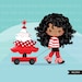Christmas Clipart, Black Girl With Christmas Tree, Christmas Kids ...