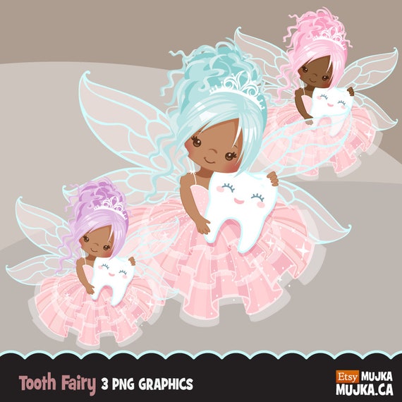 Tooth Fairy clipart. Cute fairy character graphics, angel wings, party ...