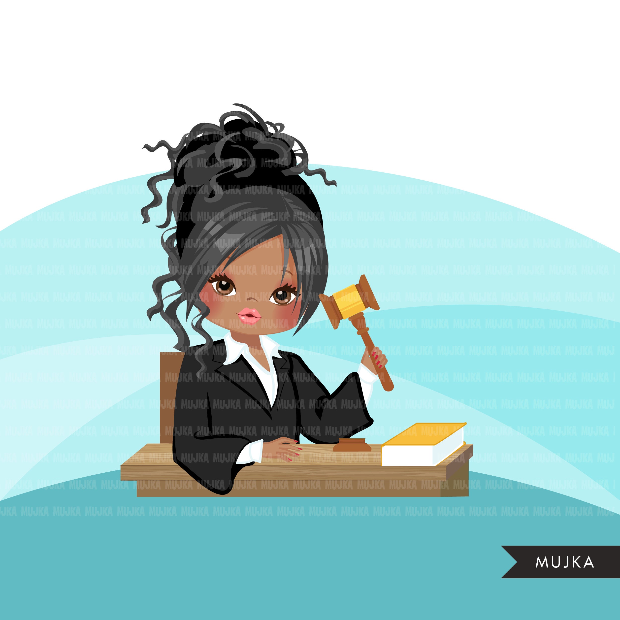 Female Judge Cartoon