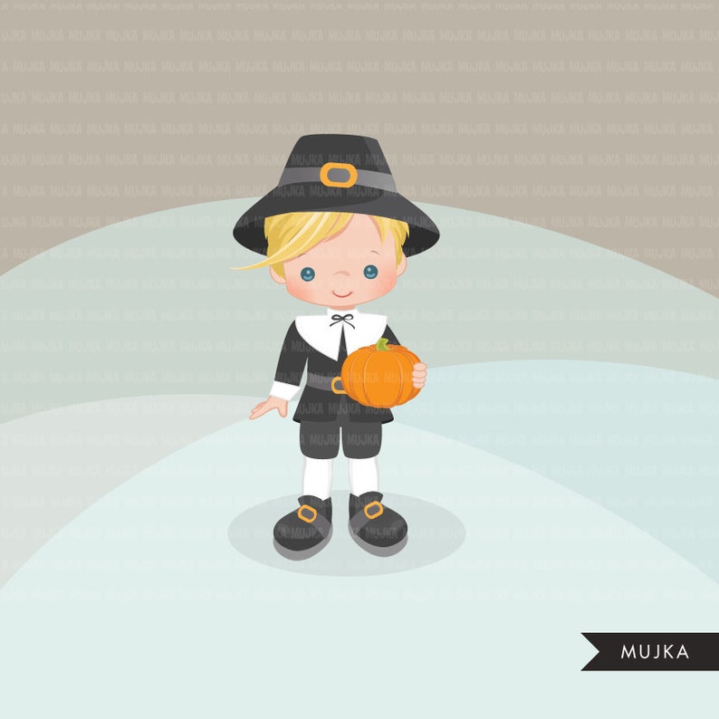 Thanksgiving Clipart. Indians and Pilgrims Characters - Etsy