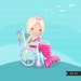 Special Needs Wheelchair Clipart, Mermaid Princess Clipart, Disability ...