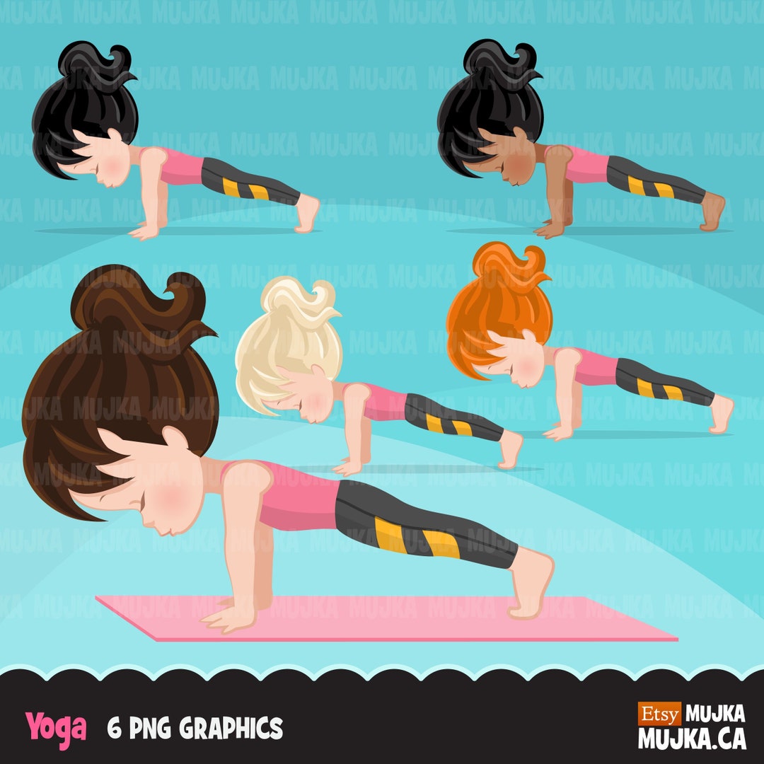 Yoga Clipart. Healthy Lifestyle Fitness, Workout, Graphics, Sublimation ...