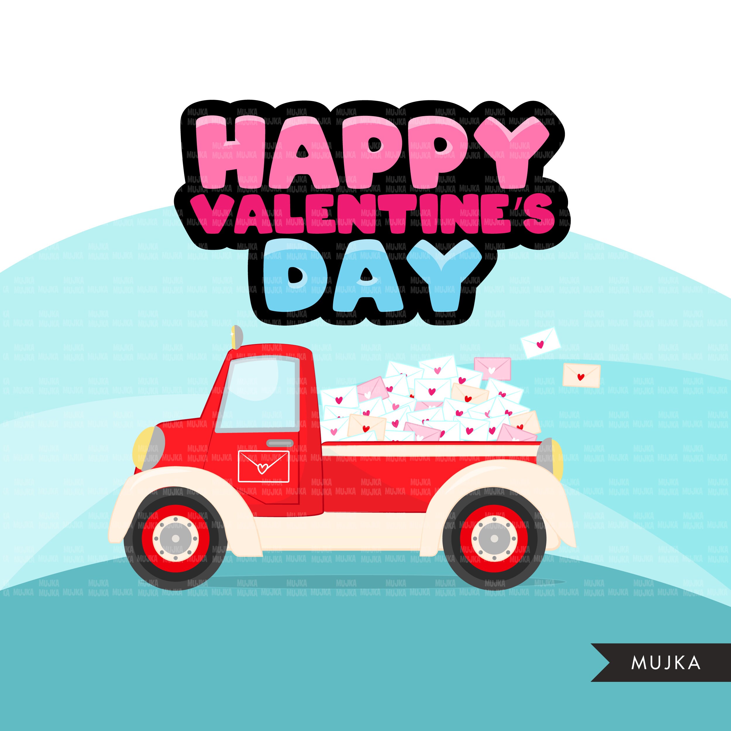 Valentine Trucks Png Valentine Cars Png Valentine Clipart - Etsy