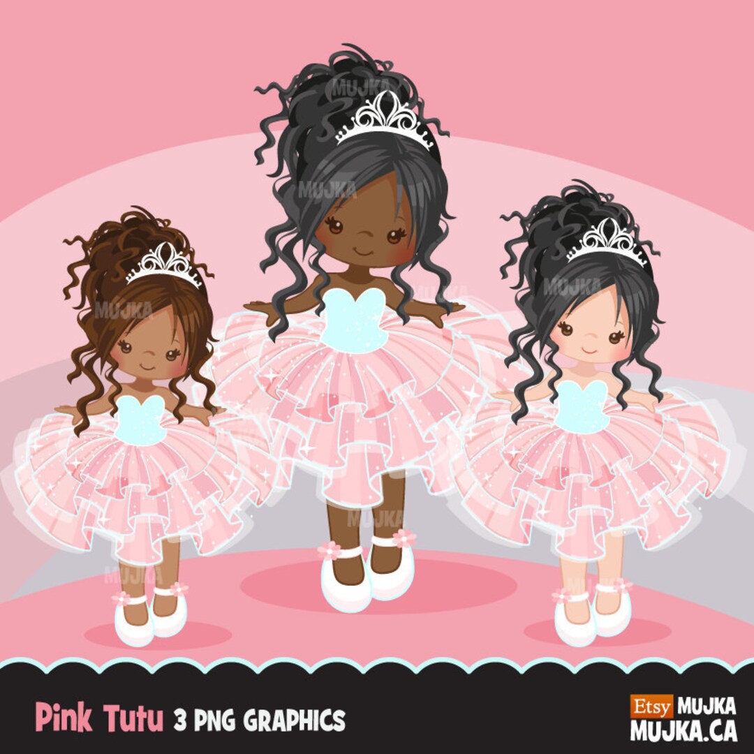 Pink Tutu Clipart. Cute Ballerina Graphics, Ballet Party, Party ...