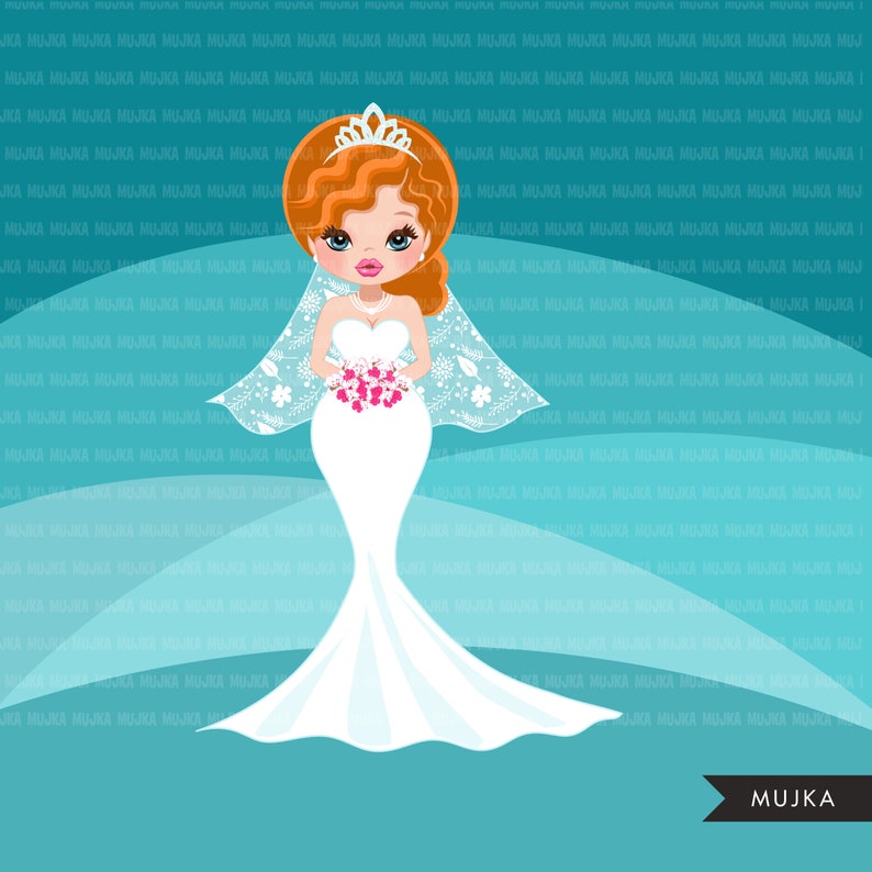 Bride PNG Clipart Print and Cut Wedding Graphics Girl - Etsy